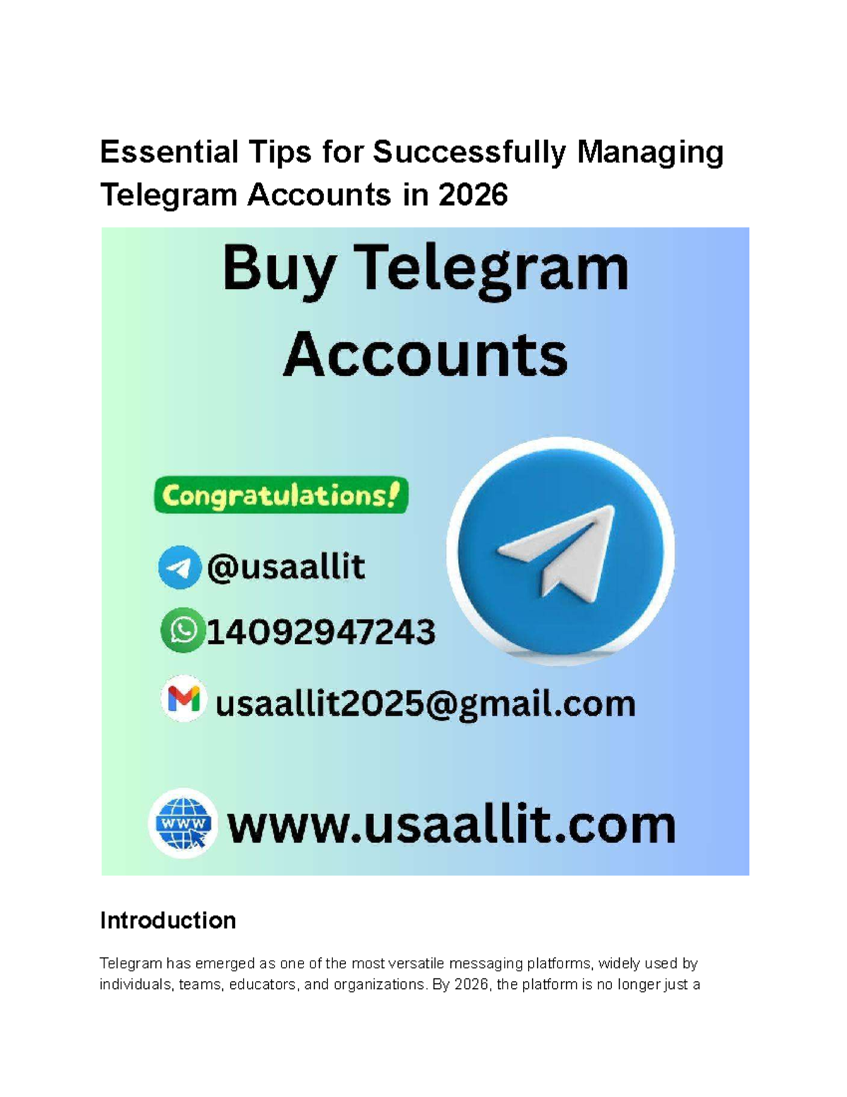 Effective Management of Telegram Accounts: Essential Tips for 2026 ...