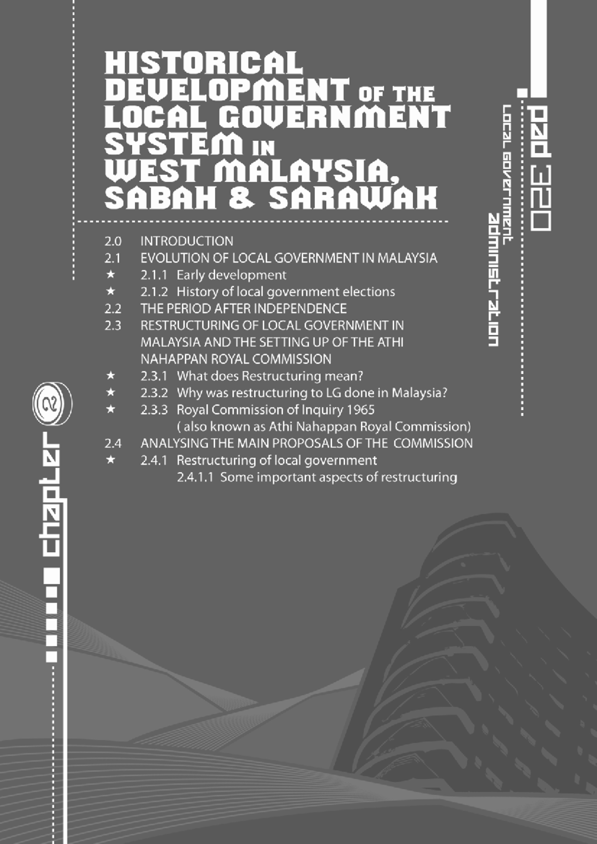 PAD320 Chapter 3 Evolution of Local Government Systems in West Malaysia ...
