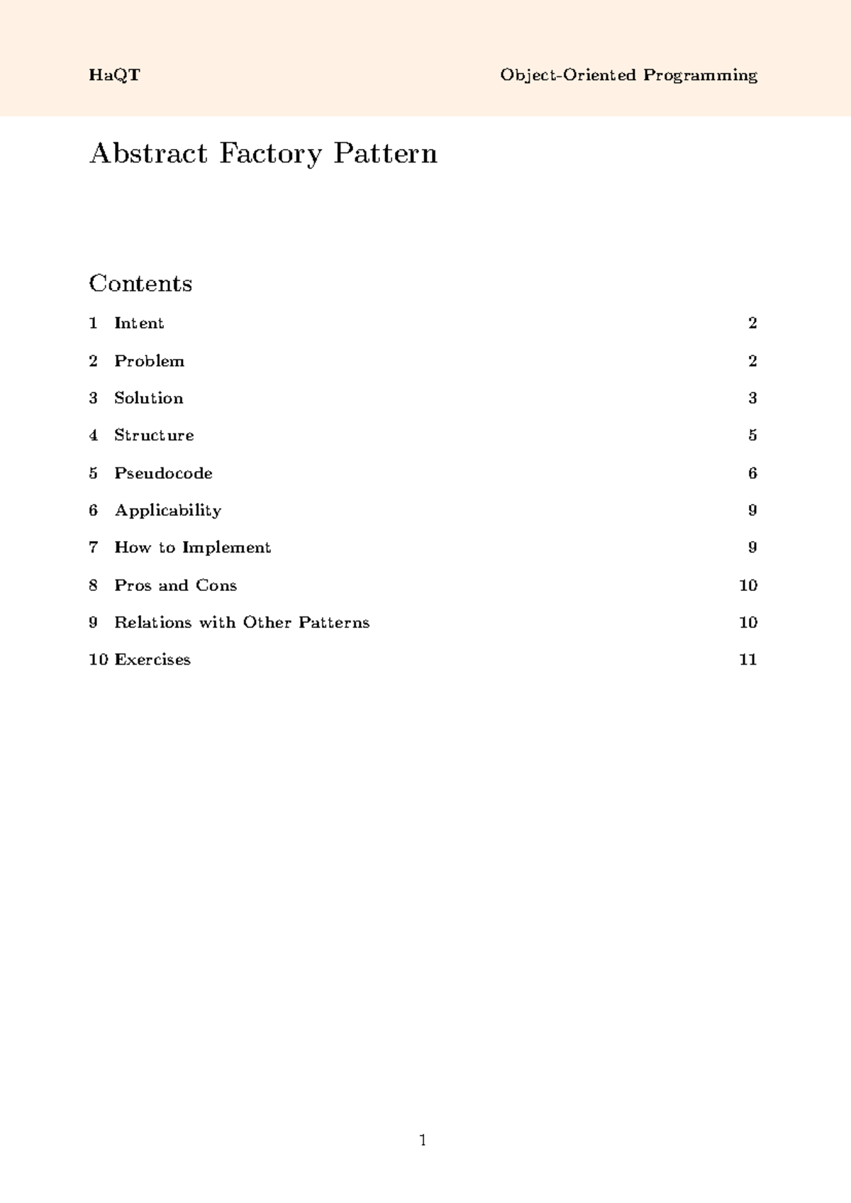 Abstract Factory - OOP - Abstract Factory Pattern 1 Intent Contents 2 ...