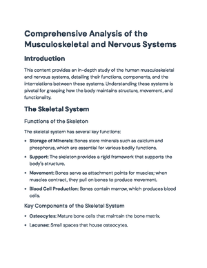 Comprehensive Study Guide: Anatomy & Physiology Basics - Comprehensive ...