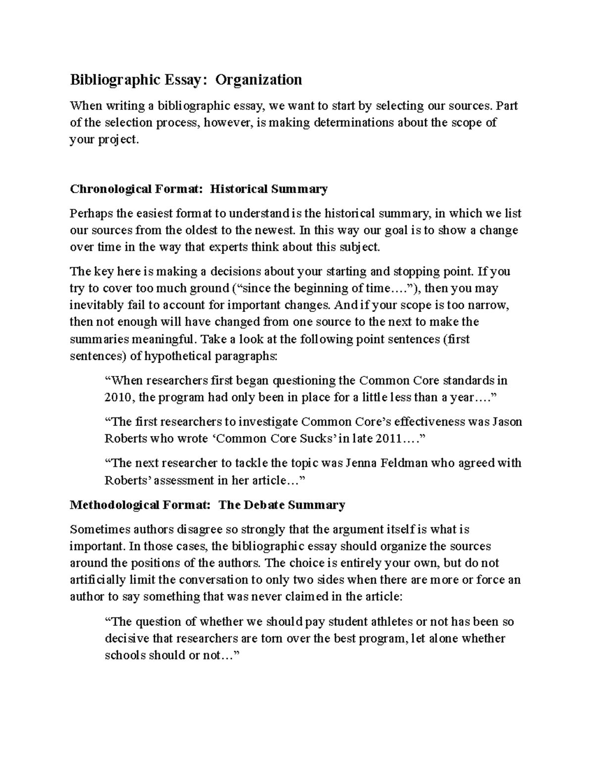 How to Craft an Effective Bibliographic Essay: Key Formats & Tips - Studocu
