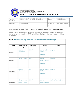 G12 — Physical Education and Health - Physical Education and Health IV ...