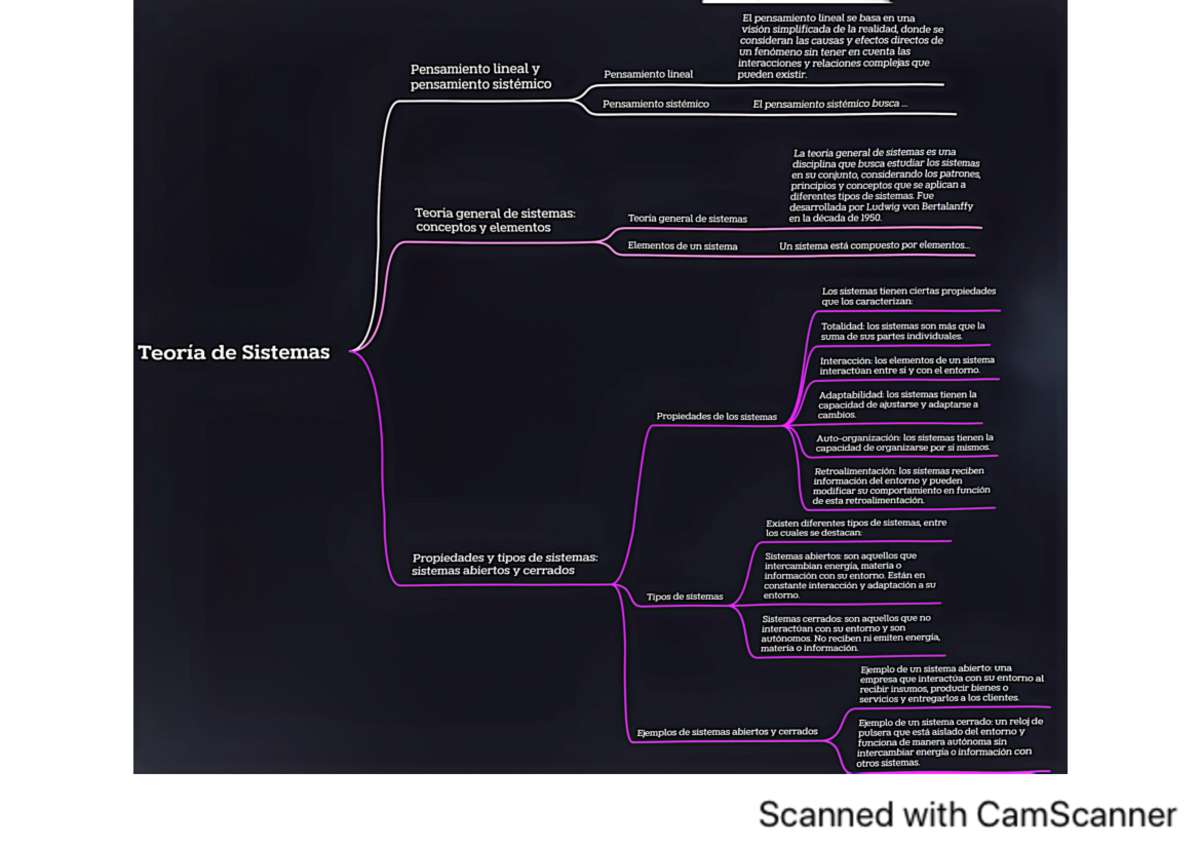 Mapa Conceptual sobre Pensamiento Lineal y Sistémico - Studocu