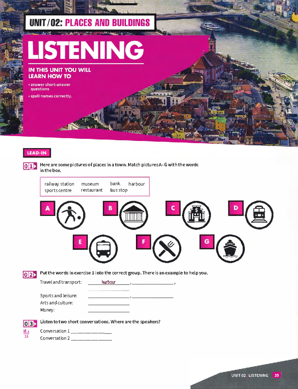 Listening Unit 2: Town Places and Conversations Guide - Studocu