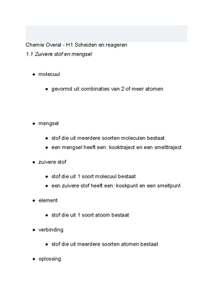 3 HAVO Scheikunde: Oefeningen Scheiden van Mengsels VCL BSE - Studeersnel