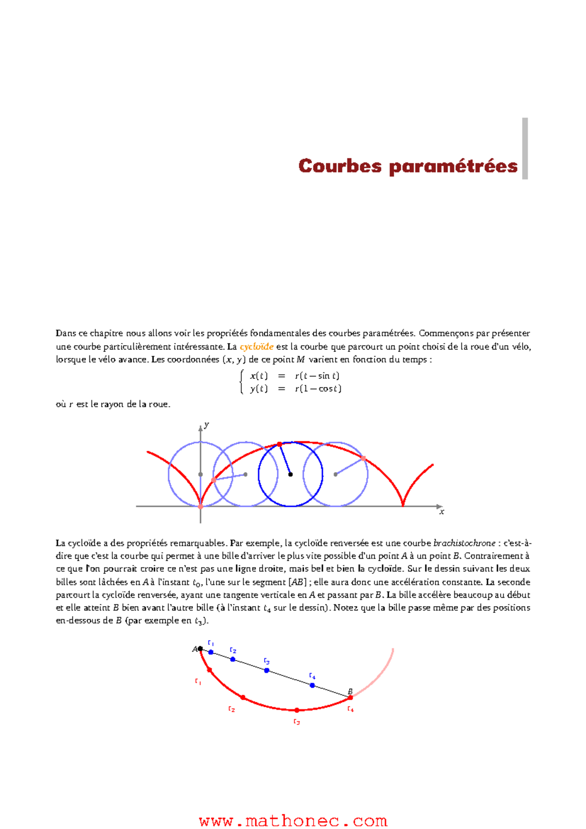Cours Courbes Paramétrées : Propriétés et Notions de Base - Studocu