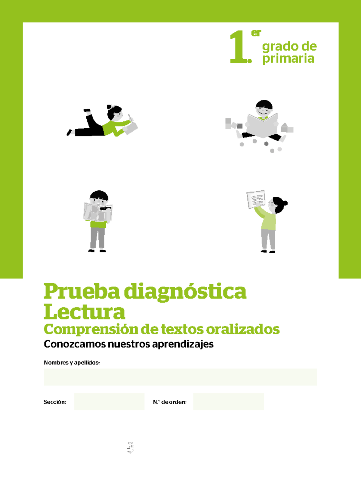 1er Grado - Prueba Diagnóstica de Lectura y Comprensión Textual - Studocu