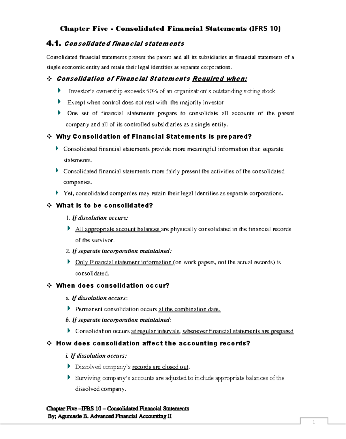 Chapter 5 - IFRS 10: Comprehensive Guide to Consolidated Financial ...