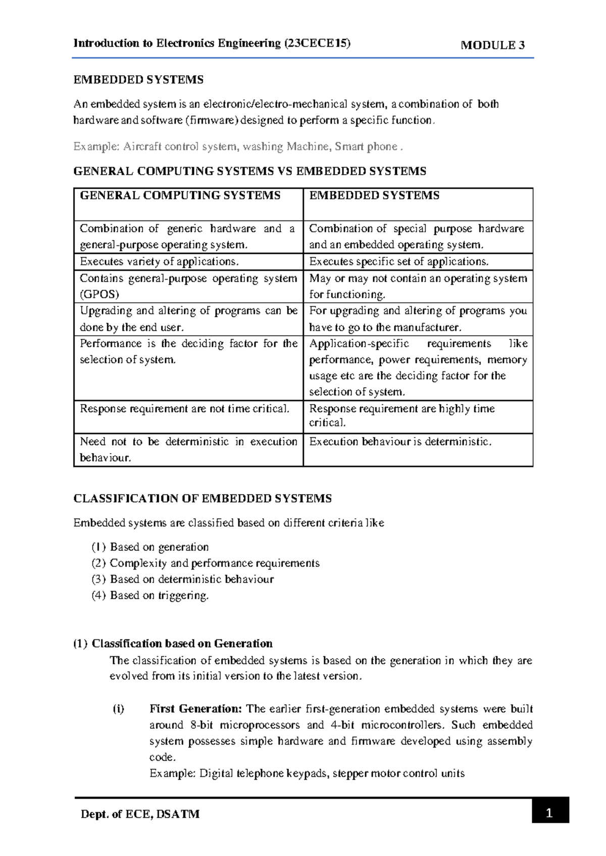 IEE Module-3 Final Exam Notes: Embedded Systems & Sensors Overview ...