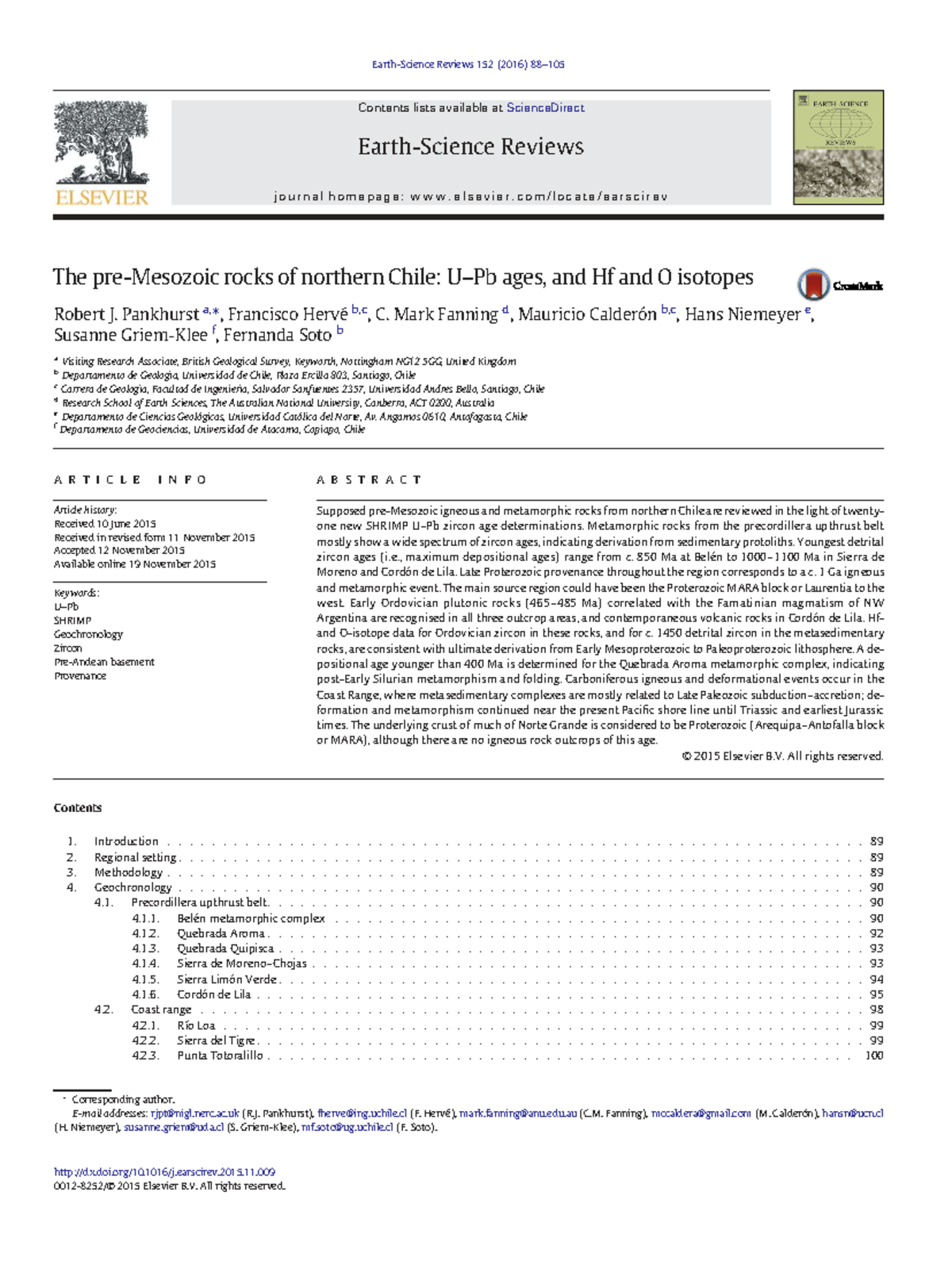 The Rocks of Northern Chile: Ages and Isotope Analysis (FO1210) - Studocu