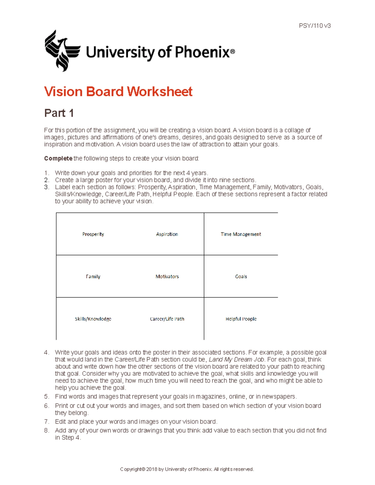 Psy110 v5 wk2 psychological concepts strategies for success worksheet ...