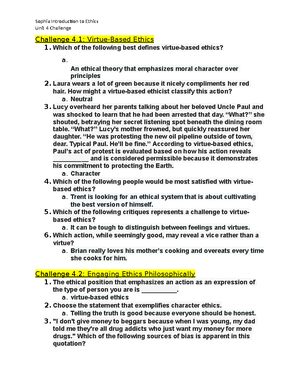 Sophia Introduction to Ethics Milestone unit 2 - Sophia Introduction to ...