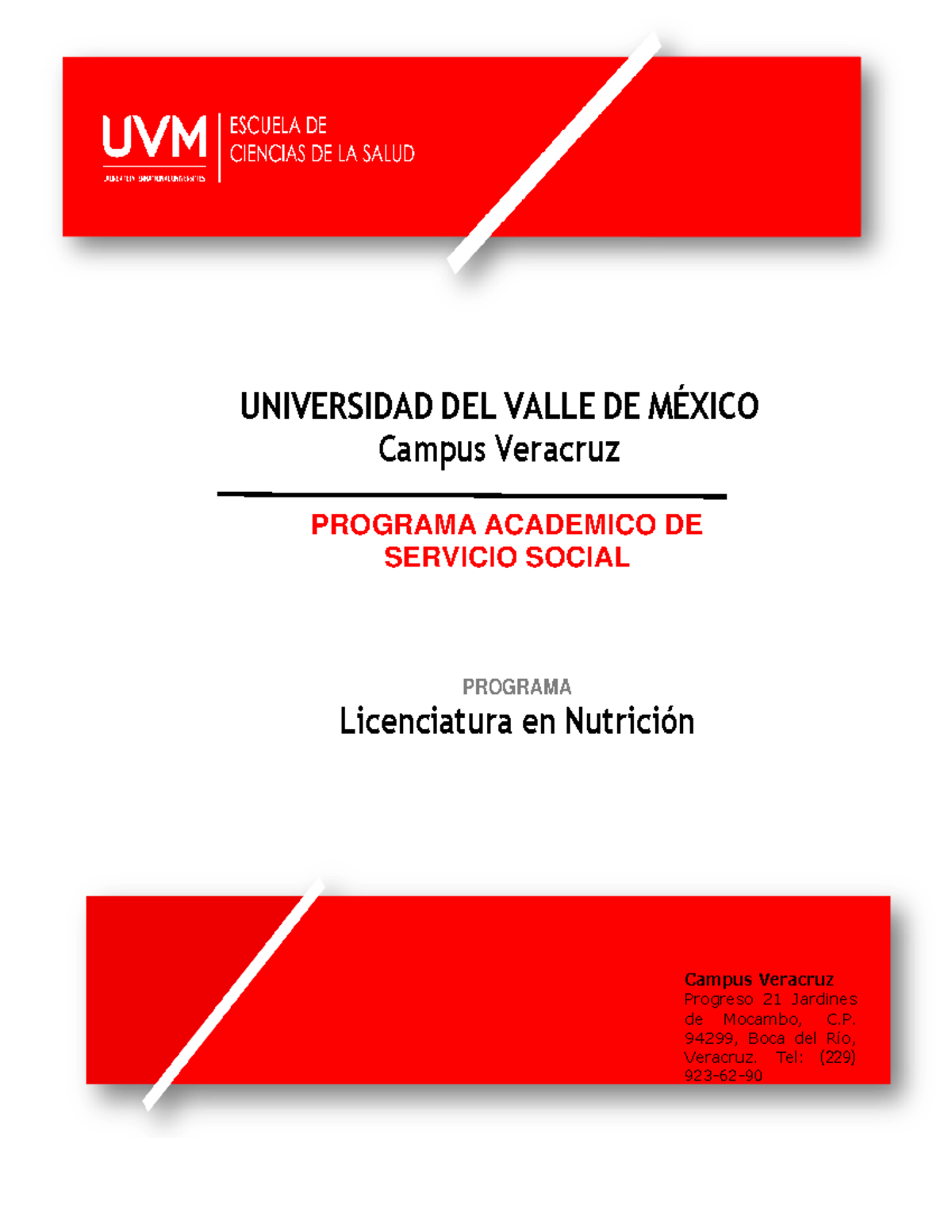 Manual del Servicio Social - Nutrición UVM 2023-2024 - Studocu