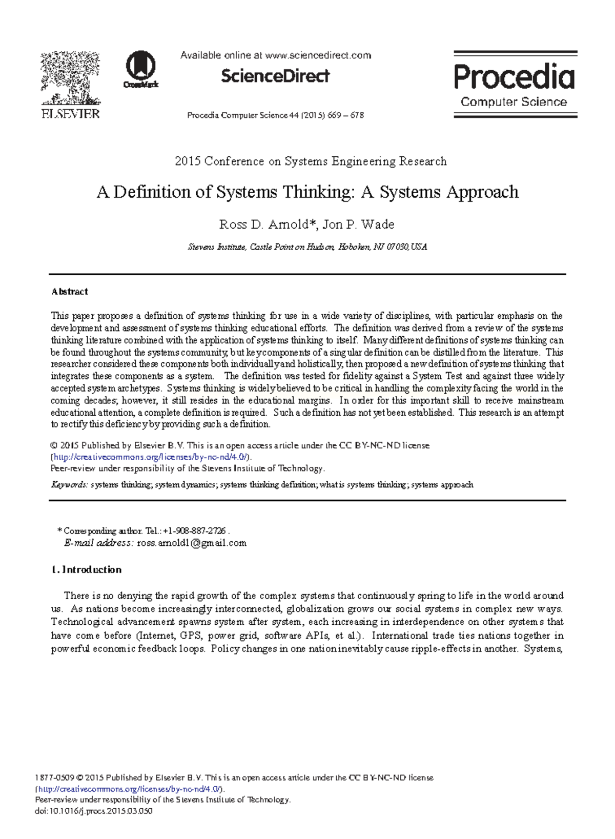 A Comprehensive Definition of Systems Thinking: Insights from Systems ...