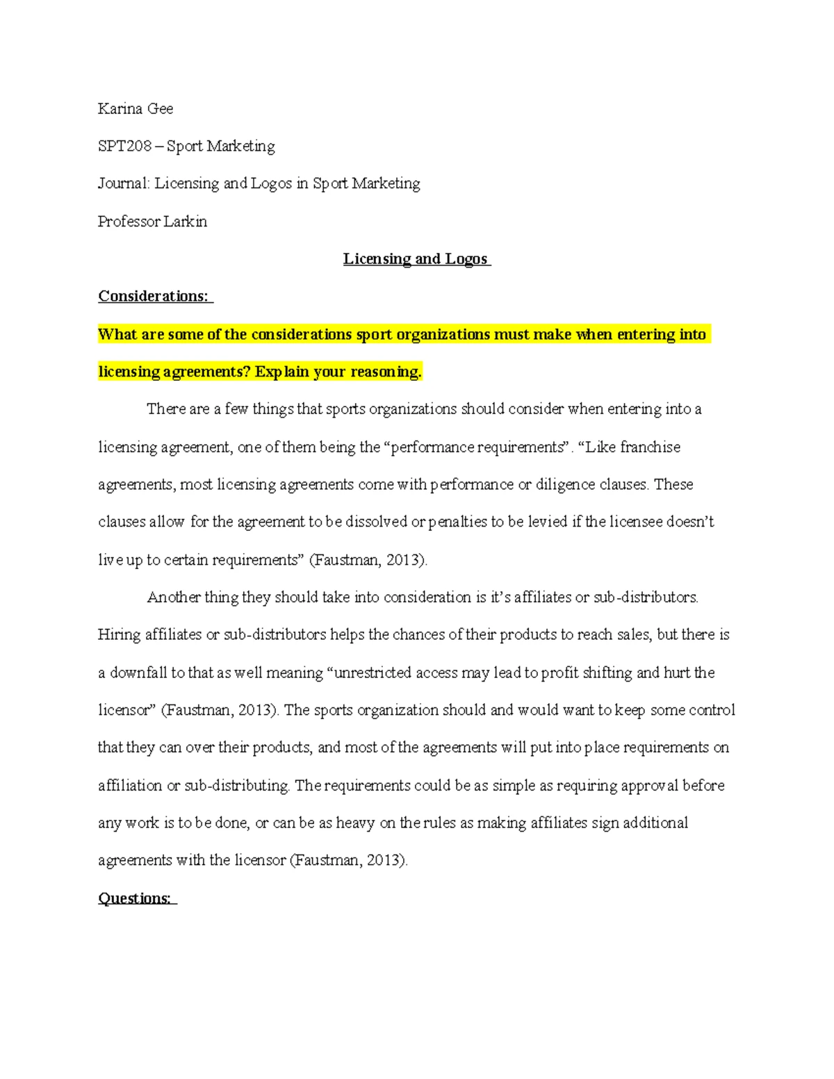 6-2 Journal- Licensing and Logos in Sport Marketing - Sebastain ...