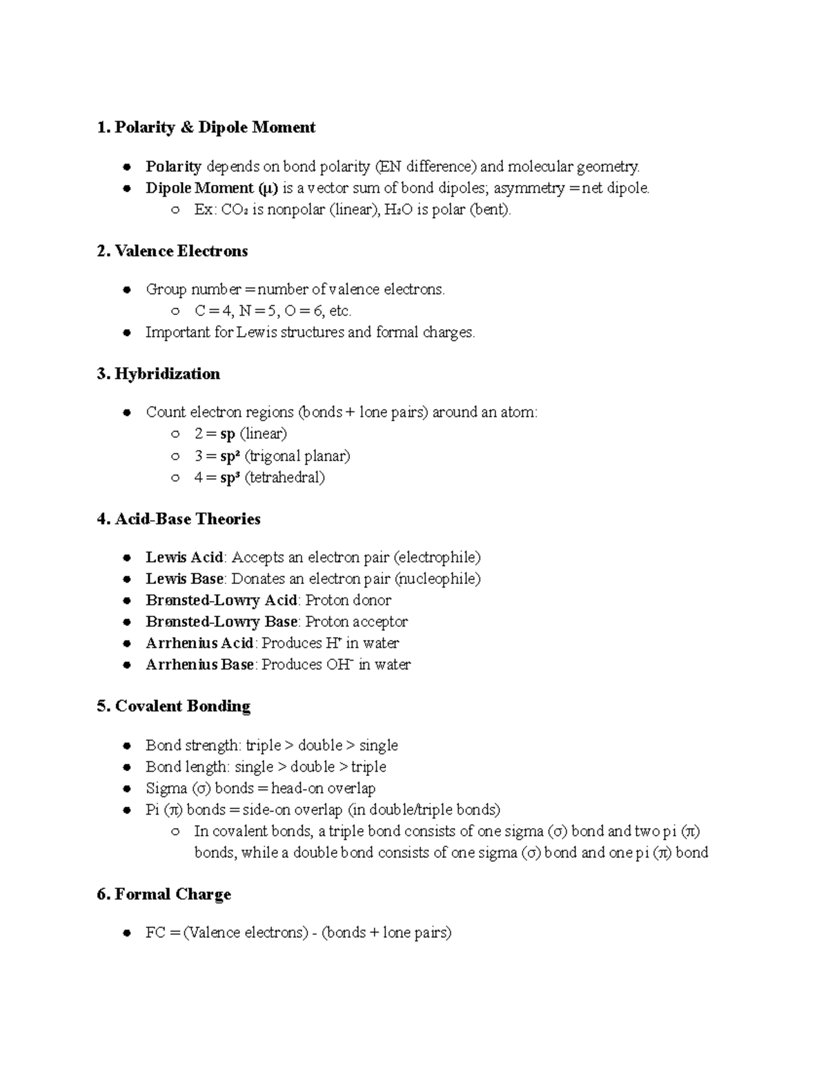 Organic Chemistry 1 Final Exam Study Guide: Key Concepts & Mechanisms - Studocu