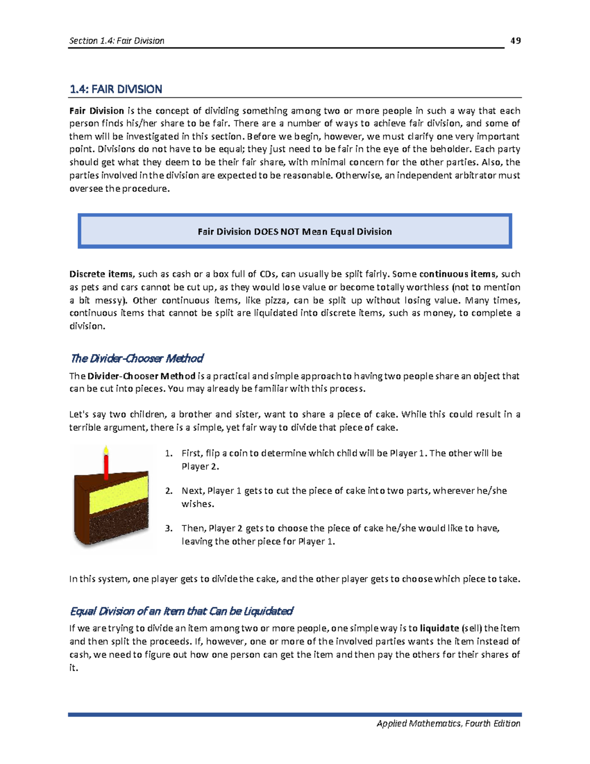 Fair Division Methods in Applied Mathematics (Section 1.4) - Studocu