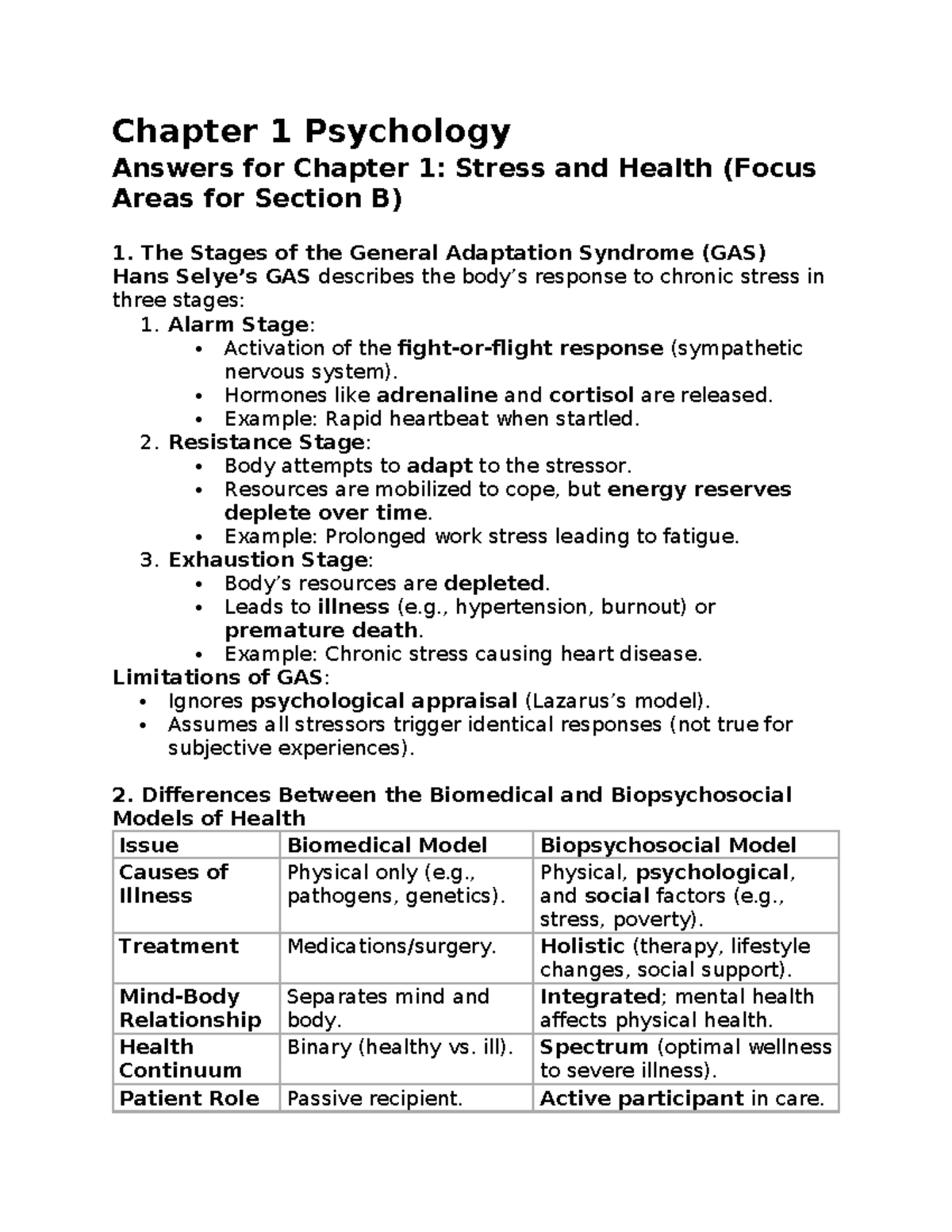 PSIH2724 Chapter 1: Stress and Health Insights and Key Concepts - Studocu