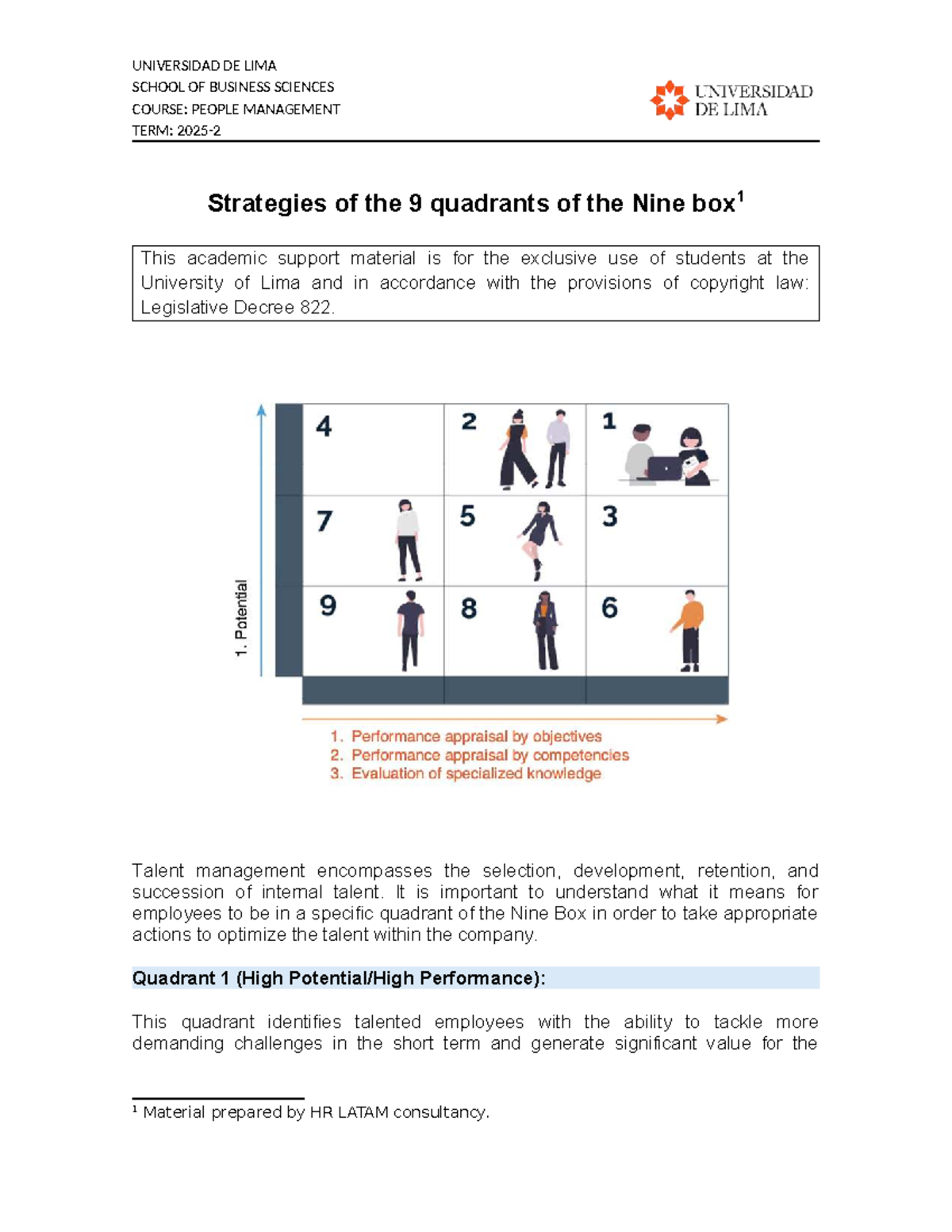 PEOPLE MANAGEMENT (PM101): Strategies for the Nine Box Model - Studocu