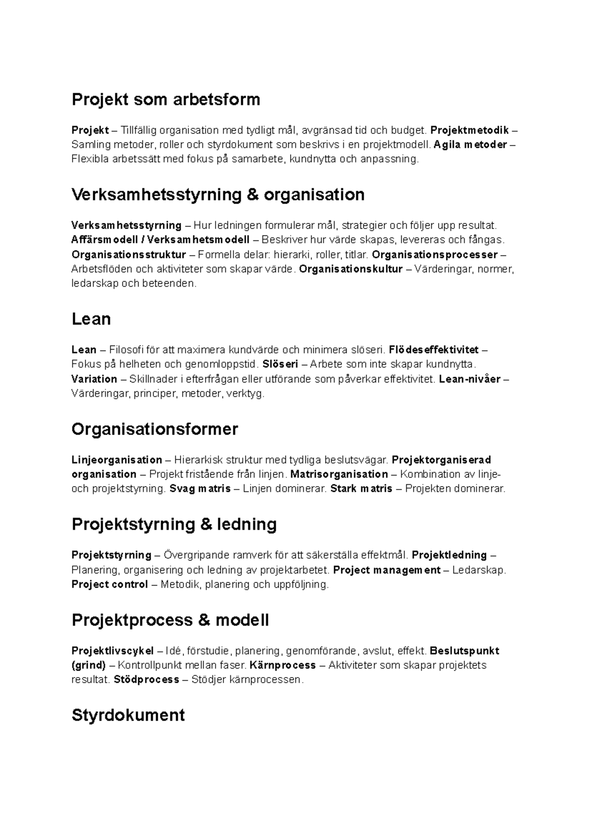 Praktisk Projektledning: Metoder och Verktyg för Effektiv Styrning ...