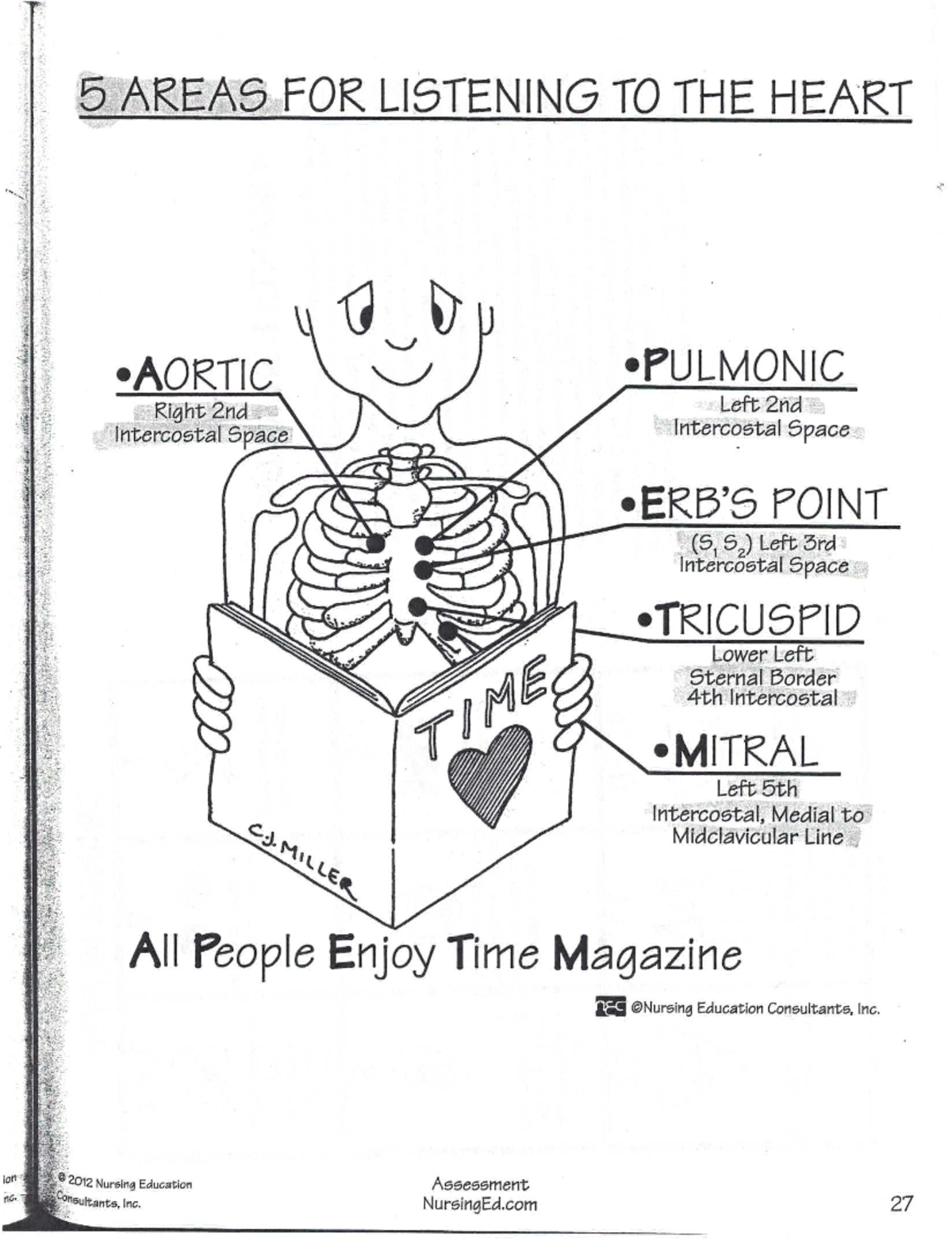 Heart Sounds - RNSG 1105 - 5 AREAS FOR LISTENING TO THE HEART AORTIC ...
