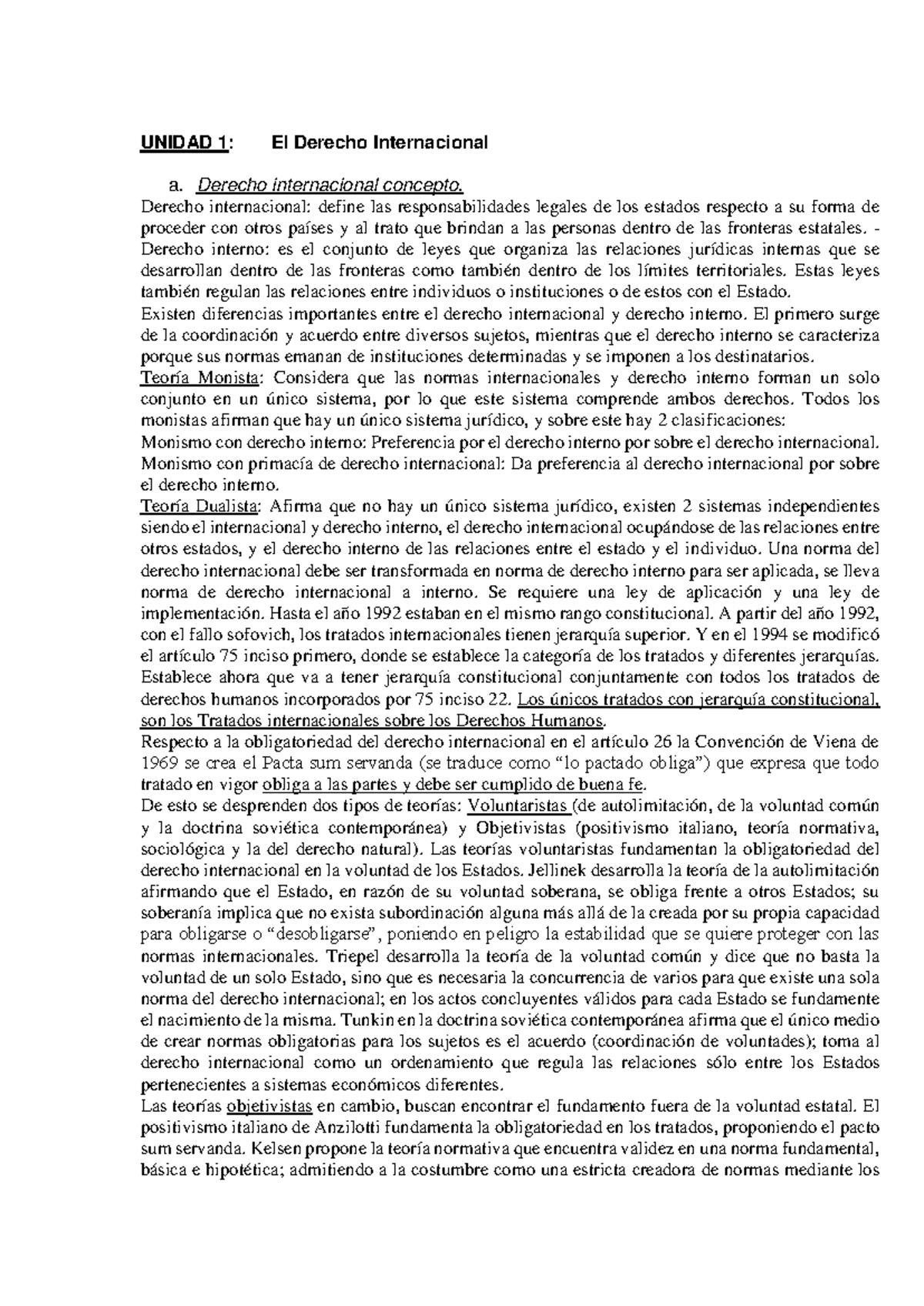 Primer parcial -raya- DIP - UNIDAD 1: El Derecho Internacional a ...