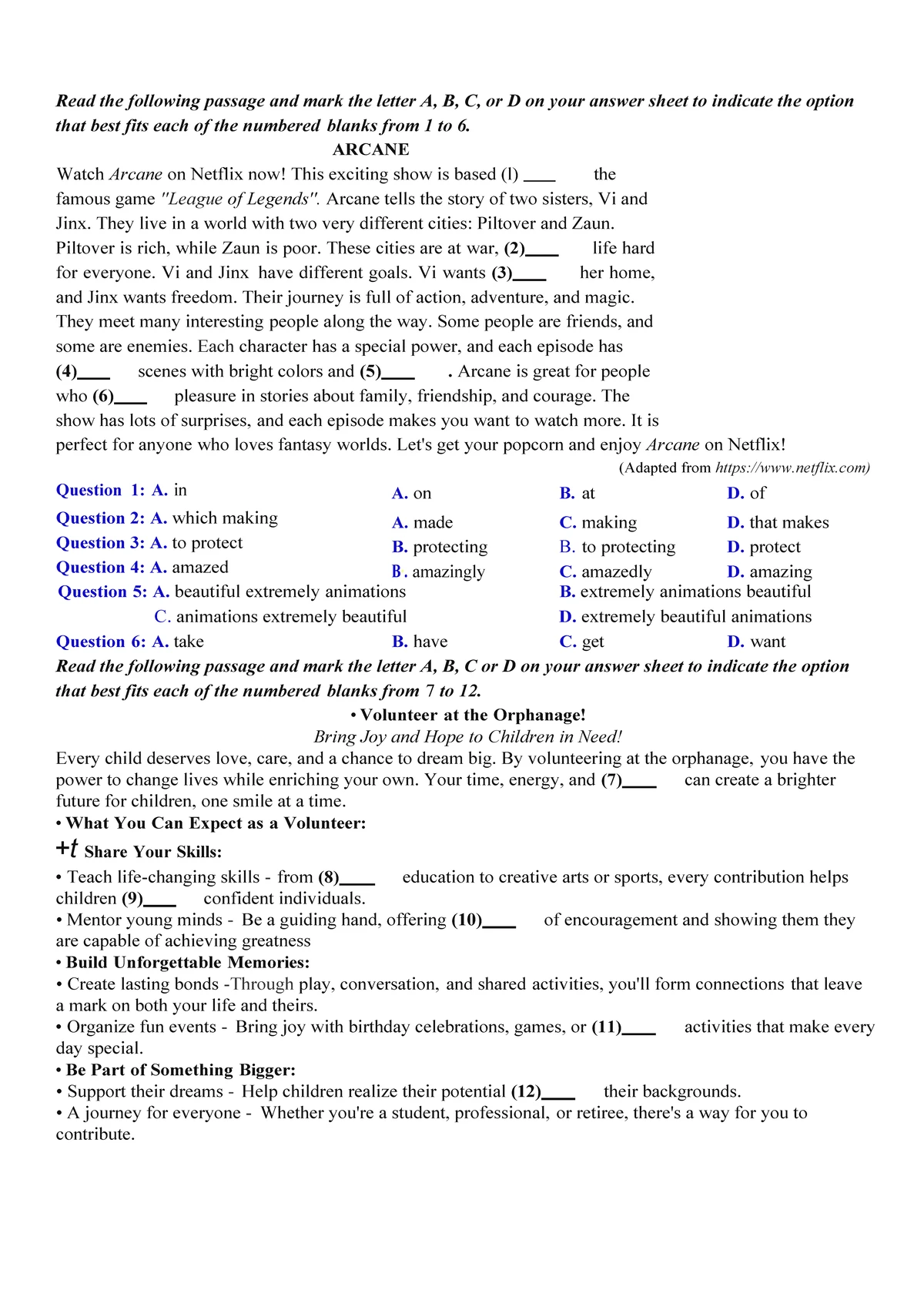 Test 9 - English Language Proficiency Assessment - Studocu