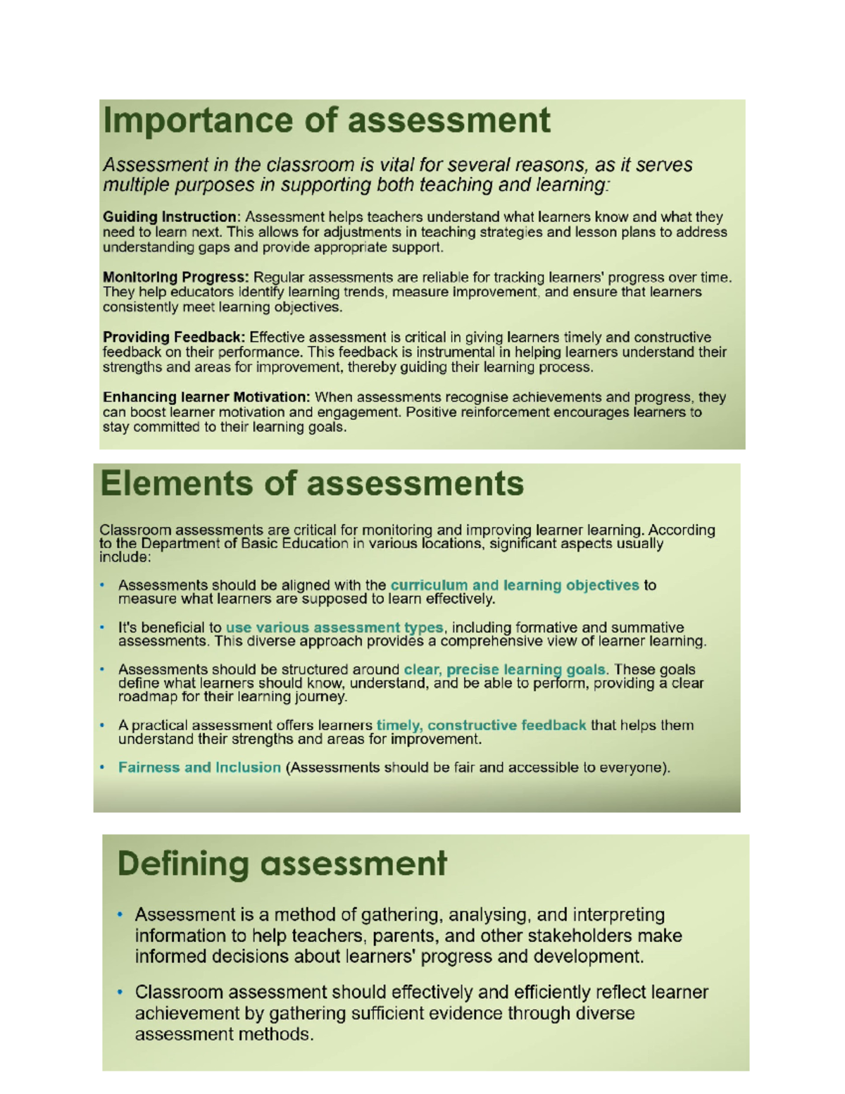 AED3701 Importance of Classroom Assessment: Key Insights and Benefits ...