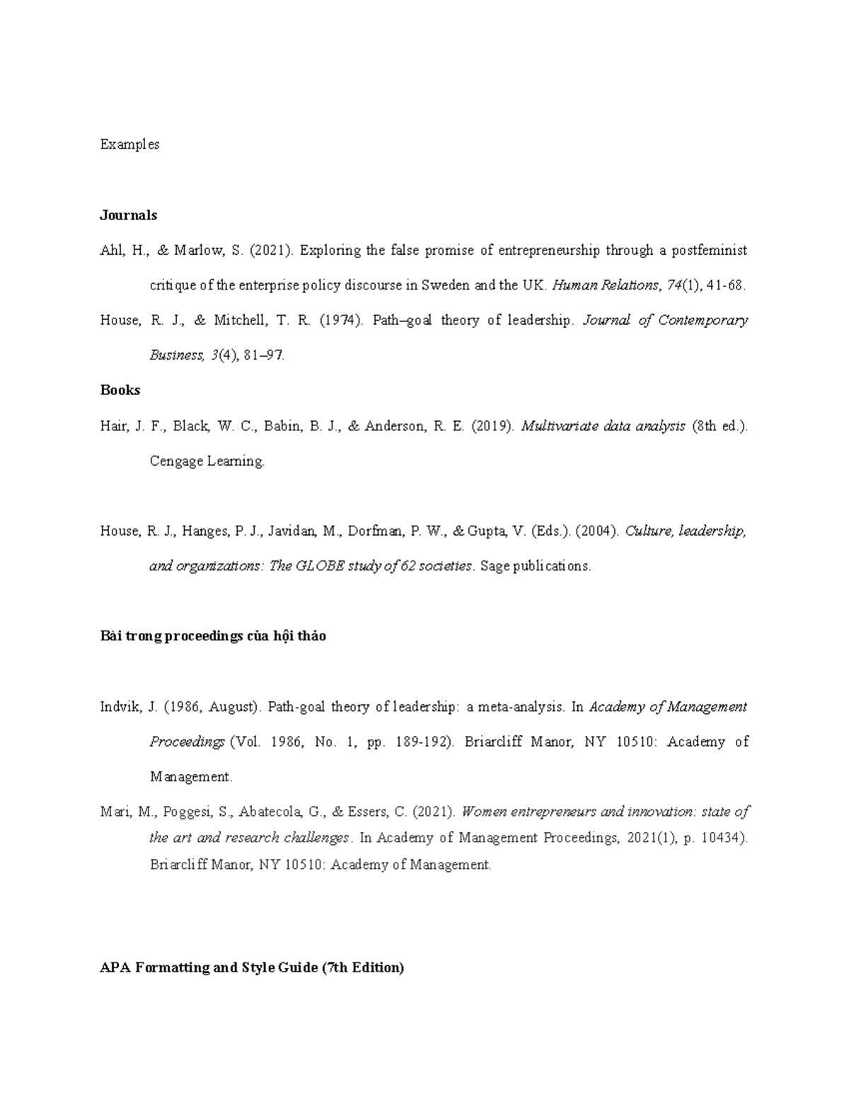 Examples - APA 7th Edition Formatting Guide for Journals and Books ...