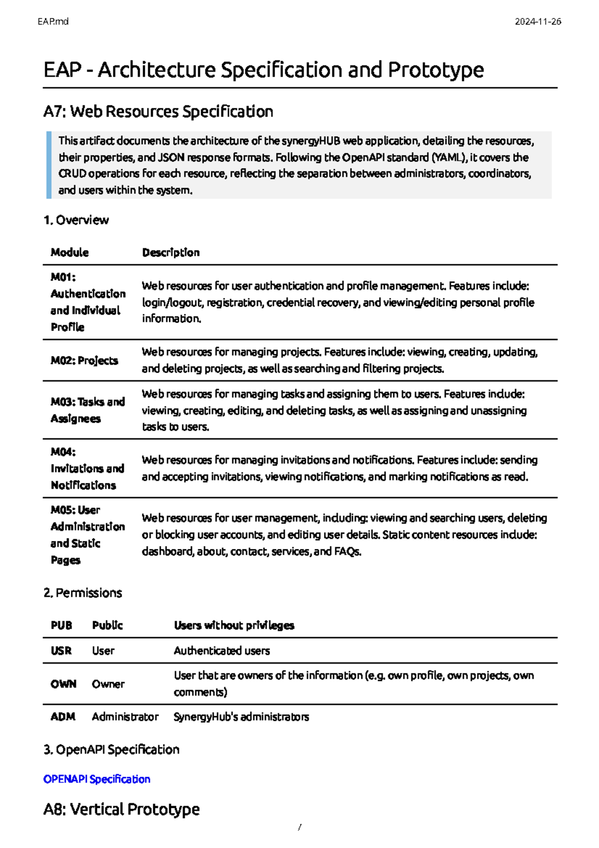 LBAW EAP: Web Resources Architecture & Prototype Specification - Studocu