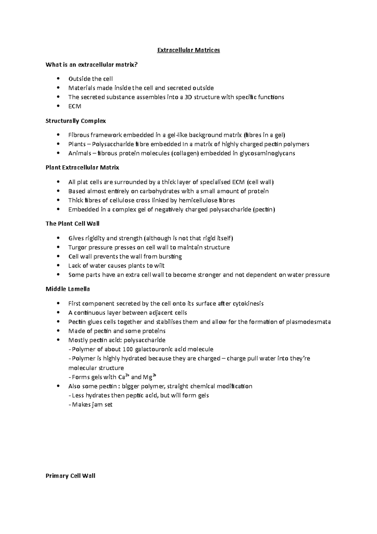Extracellular Matrices - Extracellular Matrices What is an ...