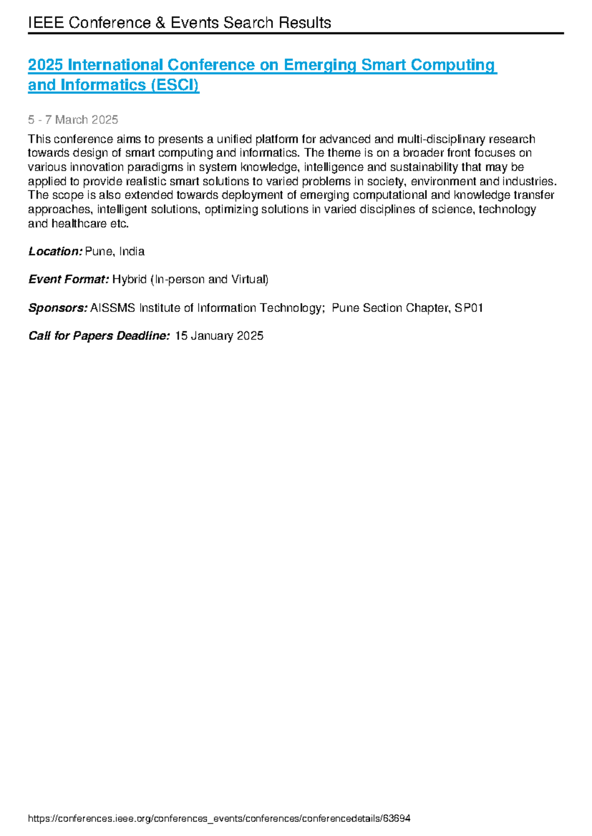 IEEE Conference & Events Search Results - IEEE Conference & Events ...