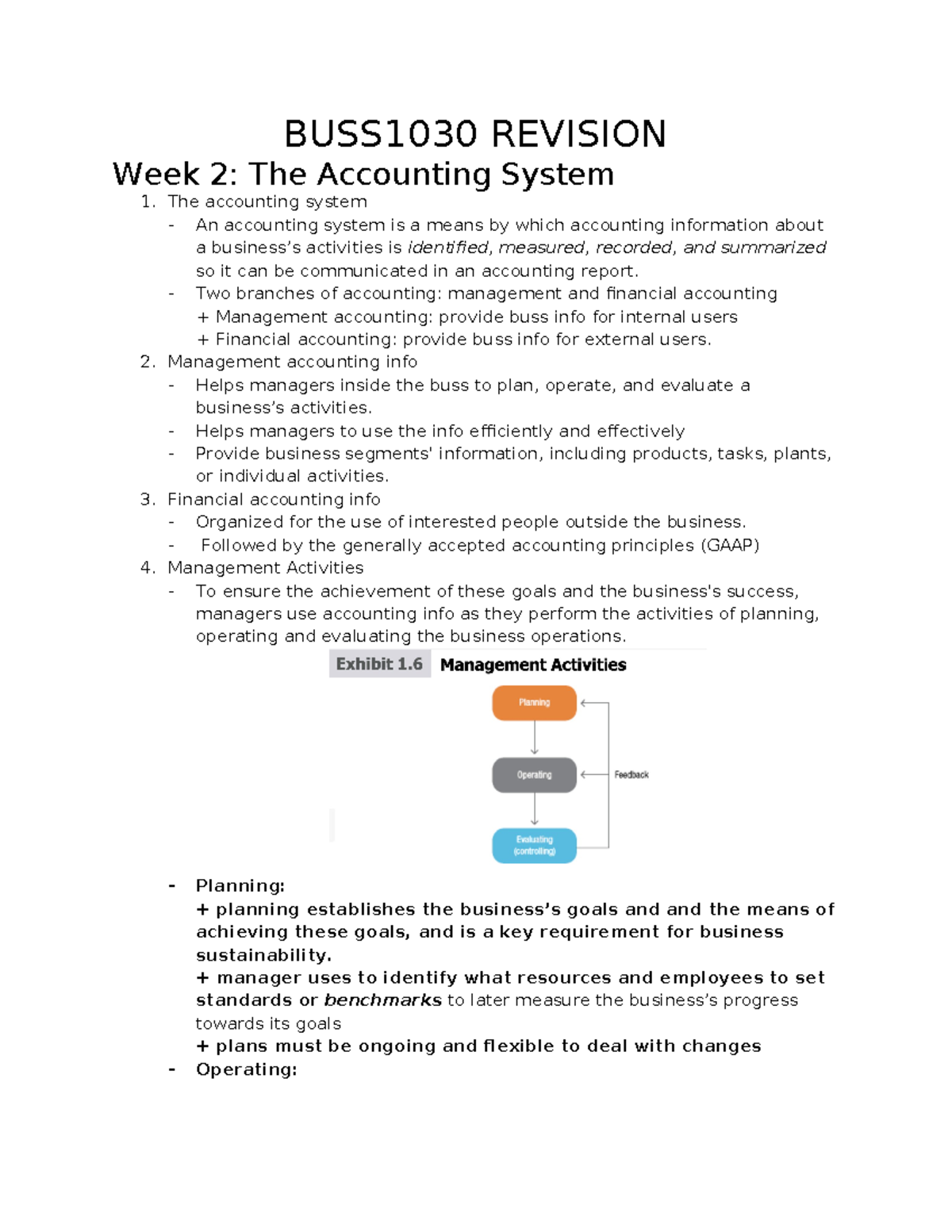BUSS1030 Revision: Understanding the Accounting System Explained - Studocu