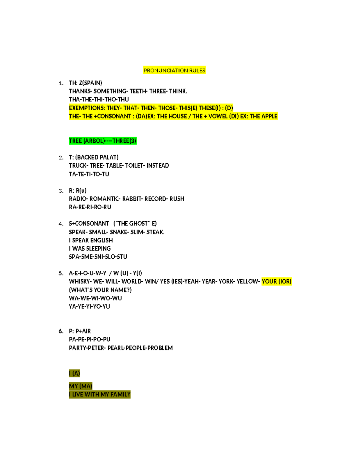 Pronunciation Rules: Key Guidelines for Effective Speech - Studocu