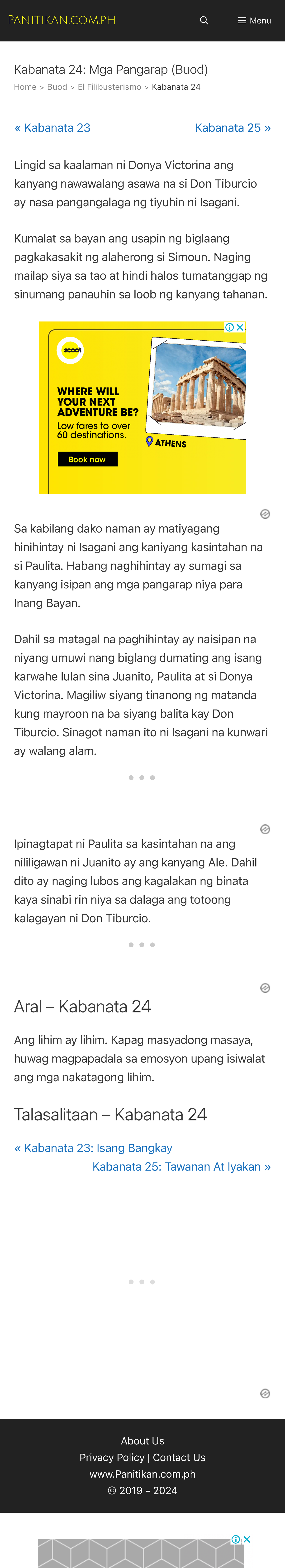 Kabanata 24 Mga Pangarap (Buod) El Filibusterismo - « Kabanata 23 ...