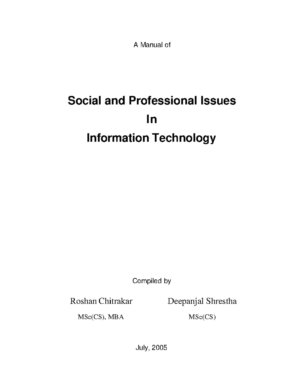 Social & Professional Issues in IT - SPI Notes - Studocu