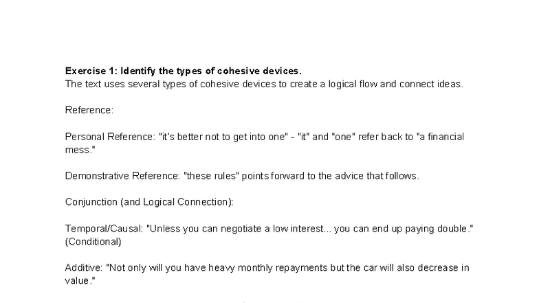 Discourse Analysis 2: Cohesive Devices and Coherence Strategies - Studocu