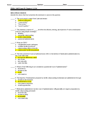 Pharmacy Technician Practice Exam - Based on the prescription below ...