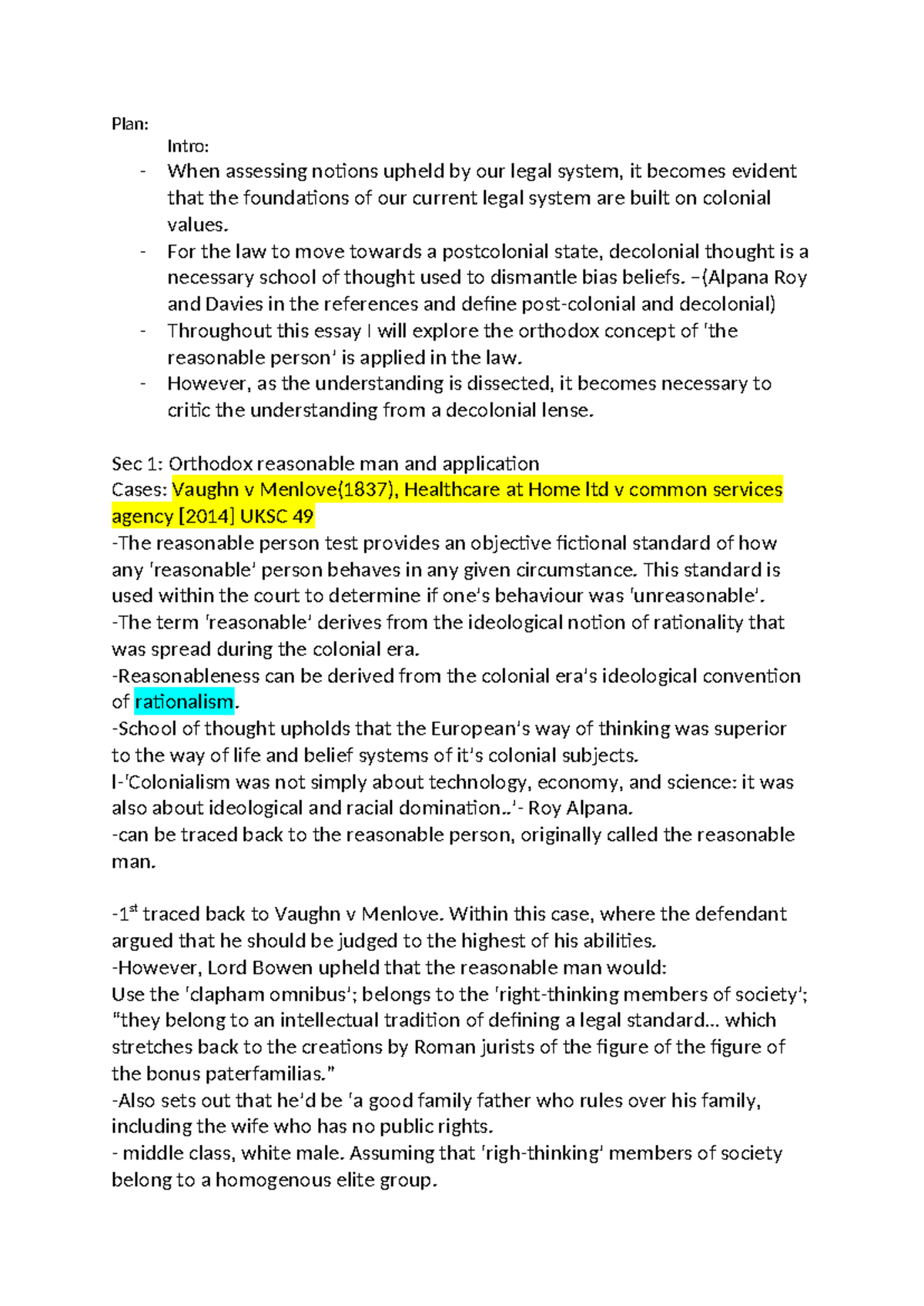 DLC-Plan - rough dlc plan - Plan: Intro: - When assessing notions ...
