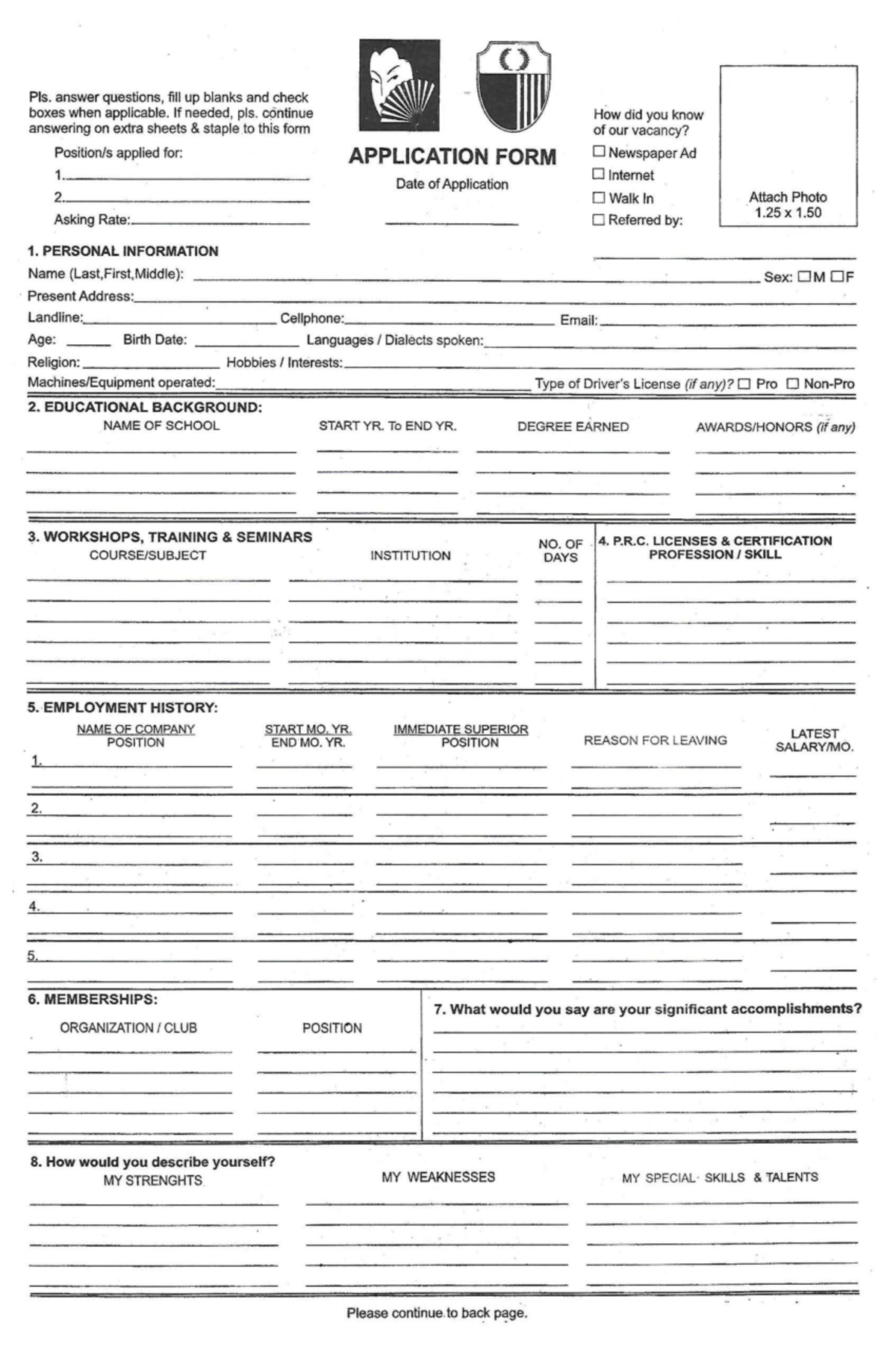 Sogo form official - sample form - Pls. answer questions, fill up ...