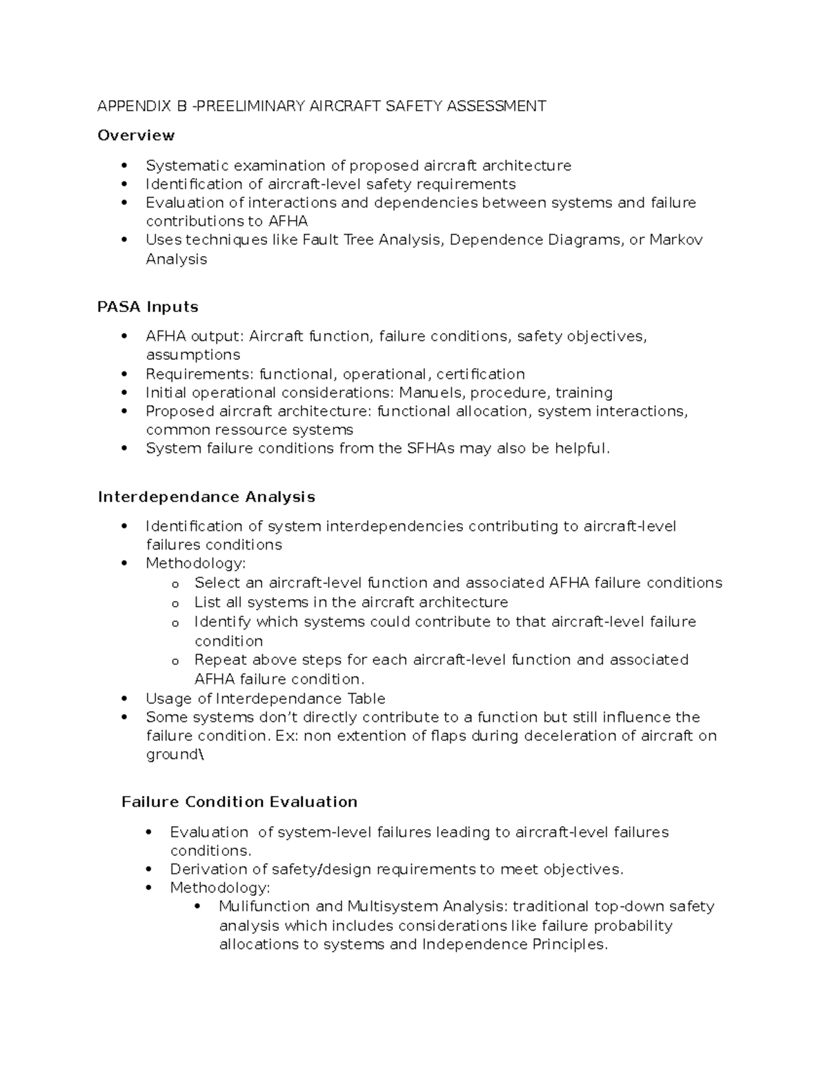 PASA & PSSA: Aircraft Safety Assessment Overview and Methodologies ...