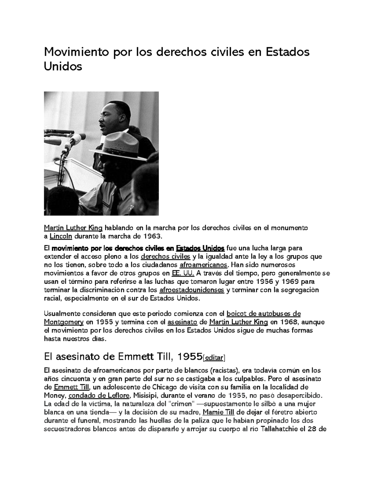 Movimiento por los derechos civiles en EE. UU. (1956-1968) - Studocu