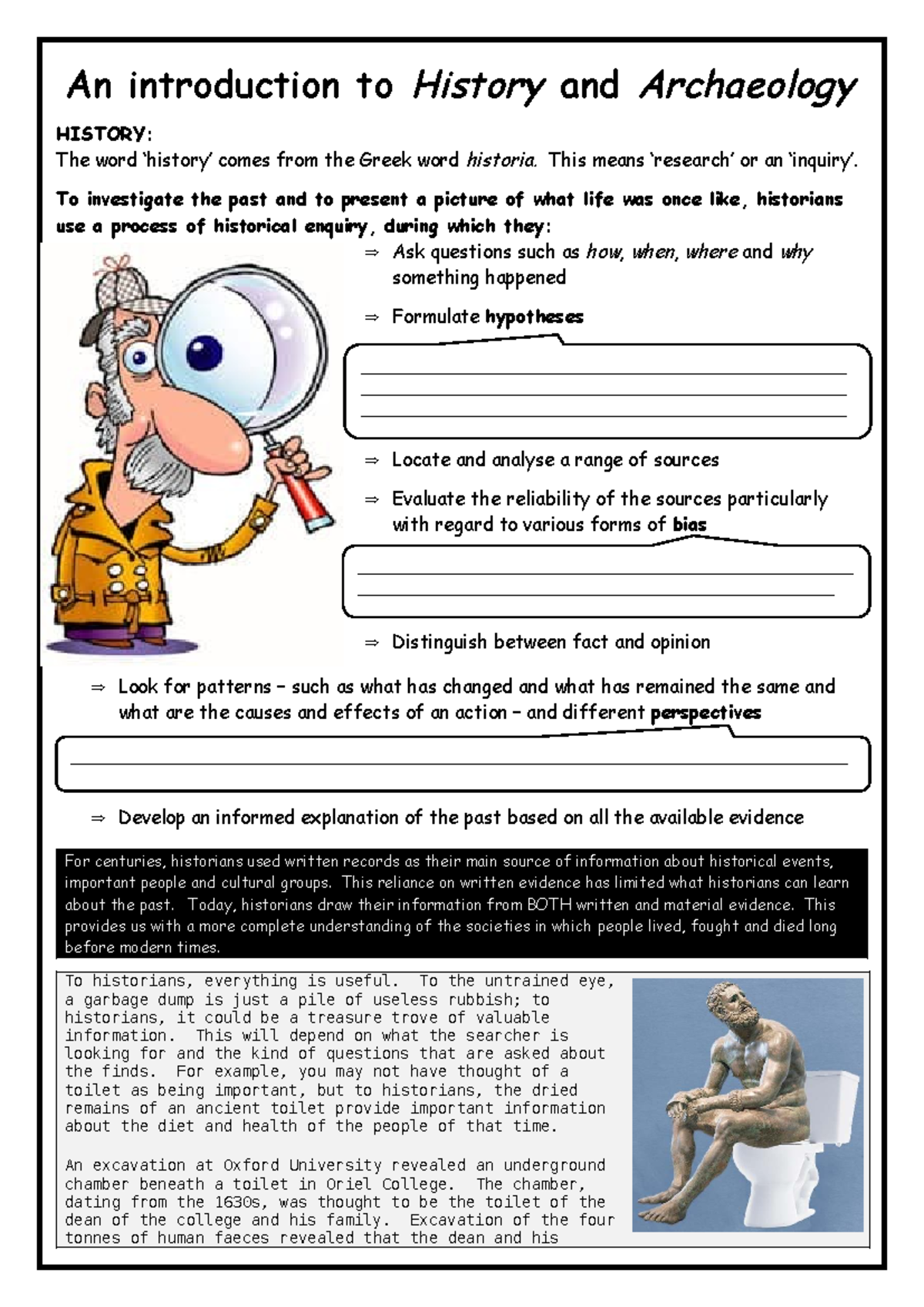 HIST 101: Intro to History & Archaeology - Understanding the Past - Studocu