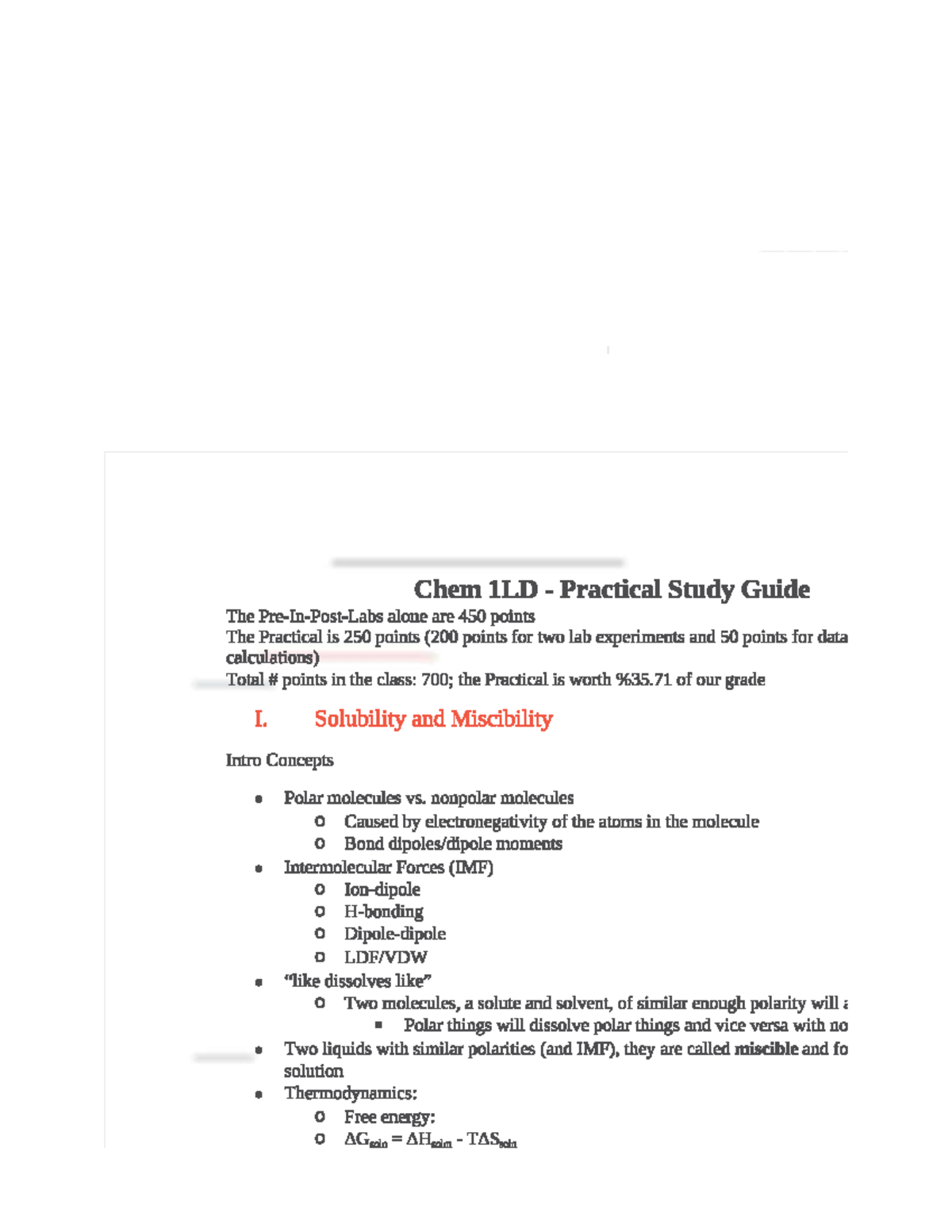 Chem 1LD Practical Study Guide: Solubility & Thermodynamics Insights ...