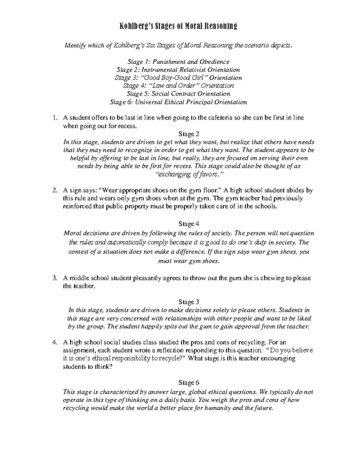 2021-Educational Psychology(Psy3300)-Kohlberg's Stages of Moral ...