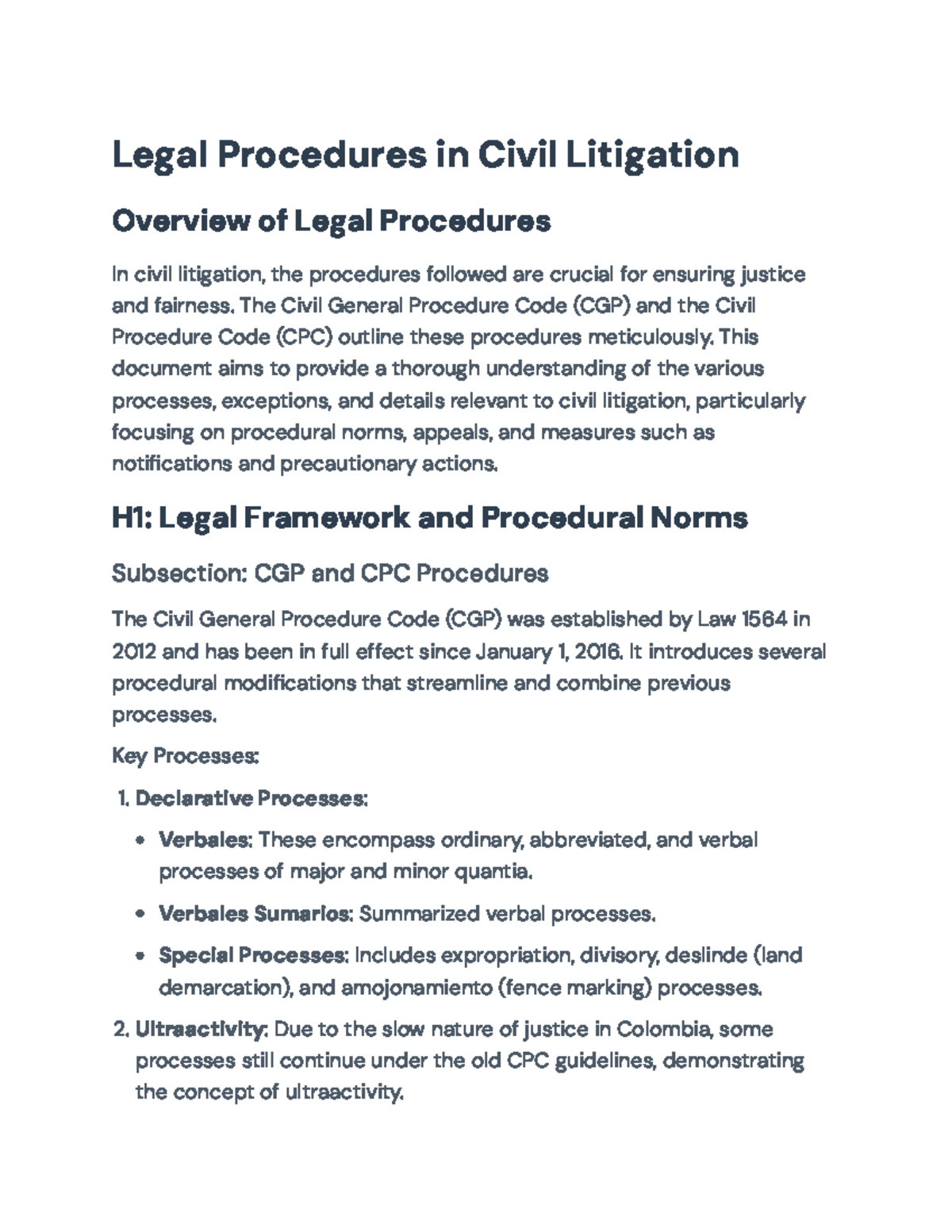 Civil Litigation Procedures Overview: CGP and CPC Key Processes - Legal ...