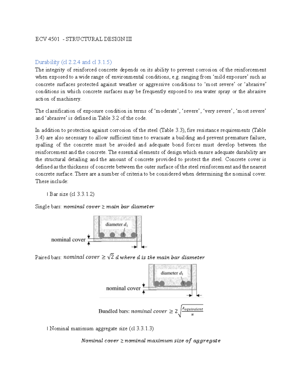 Structural Design III: Key Concepts and Reinforced Concrete Analysis ...