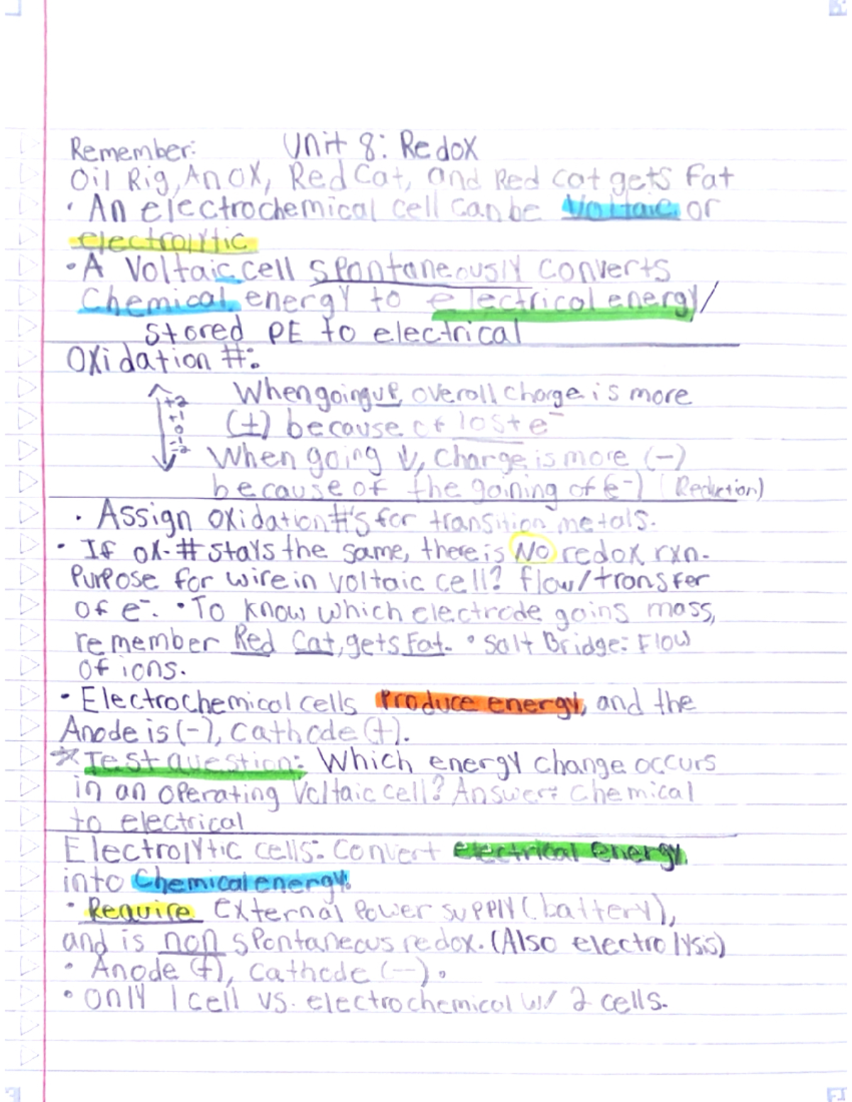 Fs-20250319230432-962 - Remember: Unit 8: Redox Oil Rig, Anox, Red cat ...