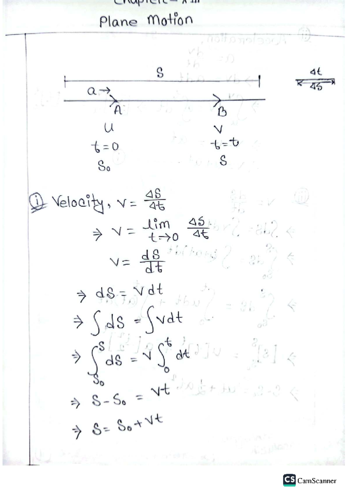 Plane Motion Analysis: Velocity, Acceleration, and Trajectories (CS 181 ...
