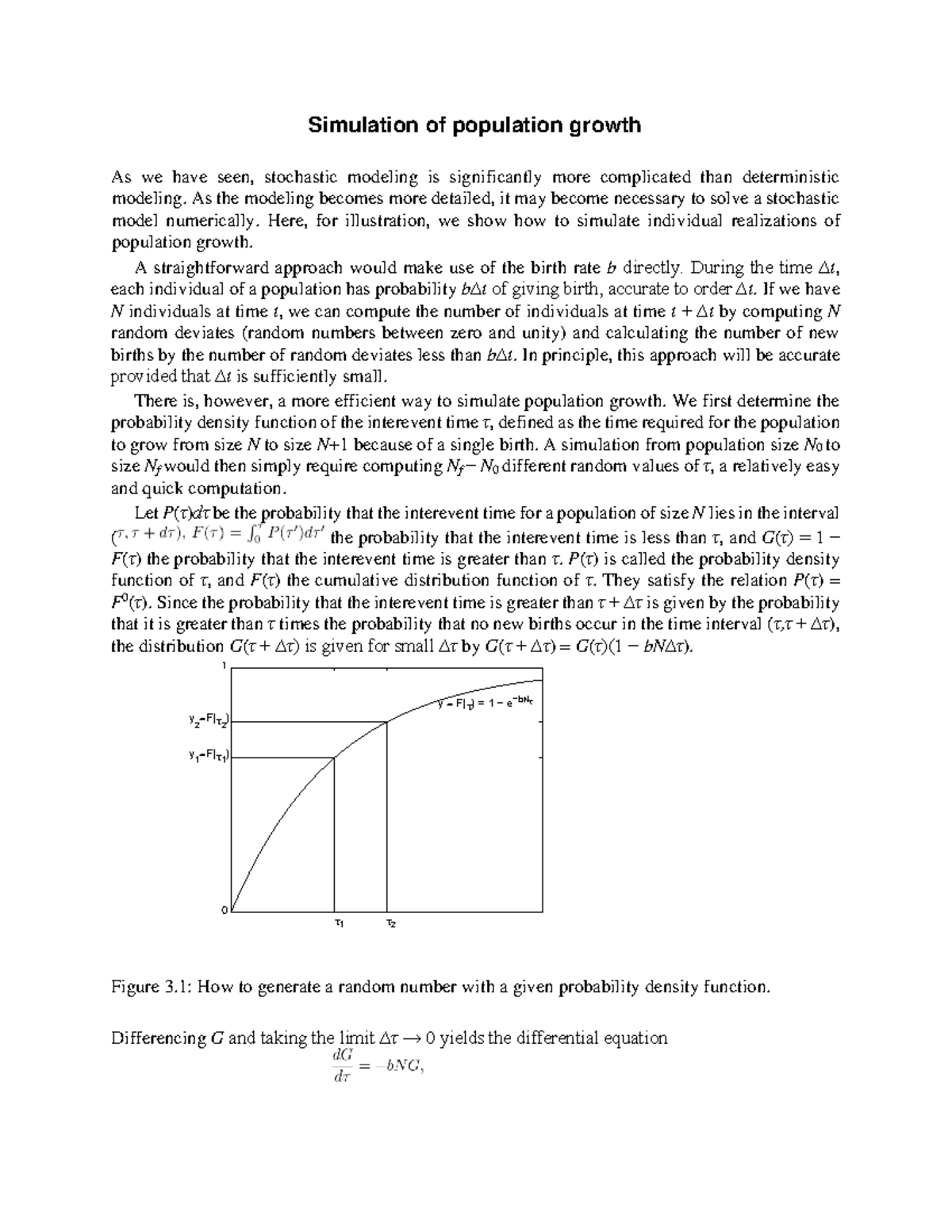 Simulation of population growth - As the modeling becomes more detailed ...
